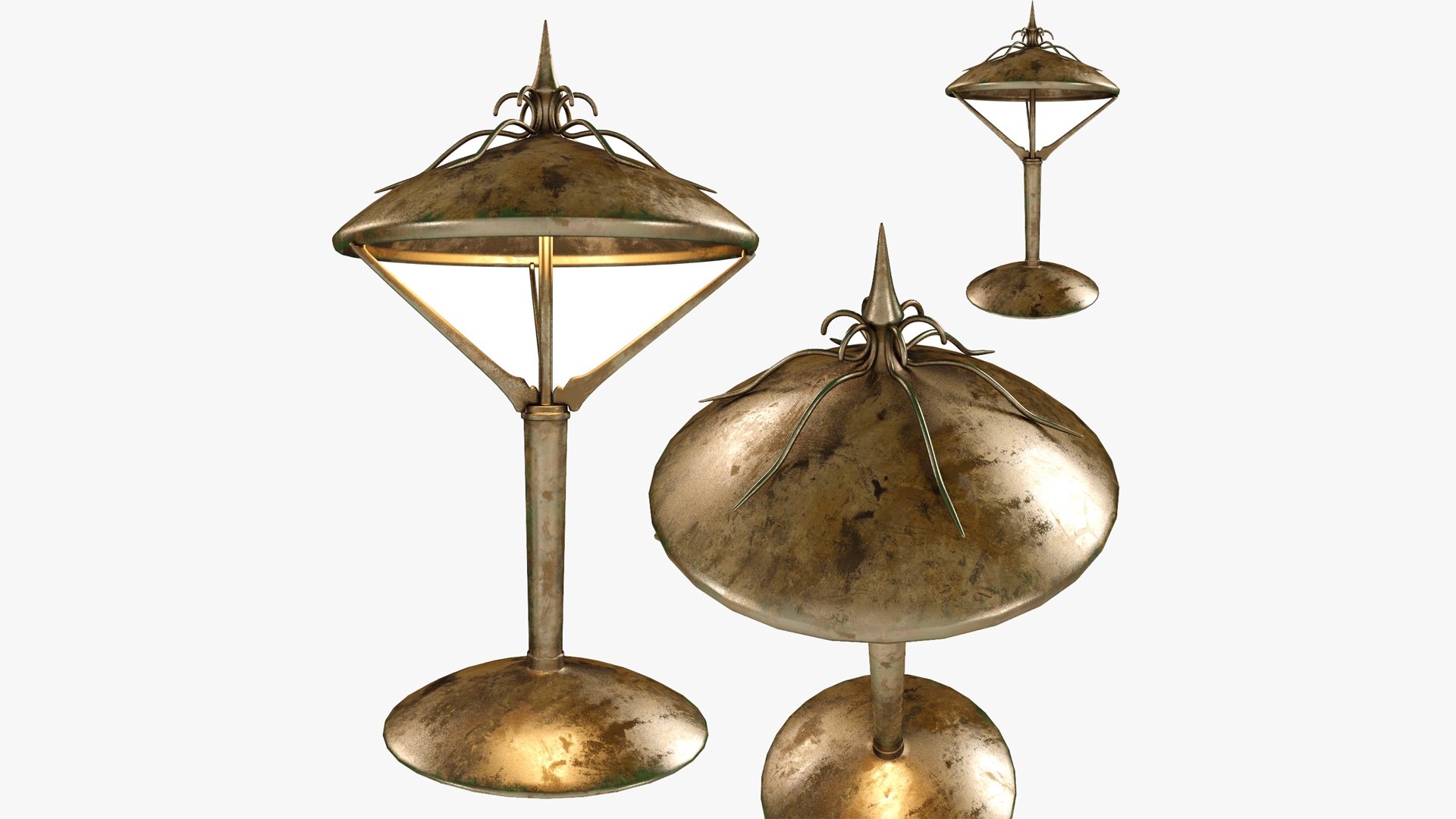 3D Amsterdamse School Table Lamp model - TurboSquid 2031243