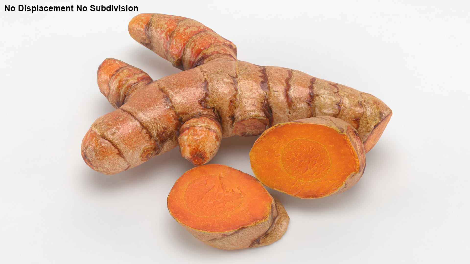 Whole Turmeric and Slices v1 3D model - TurboSquid 1864938