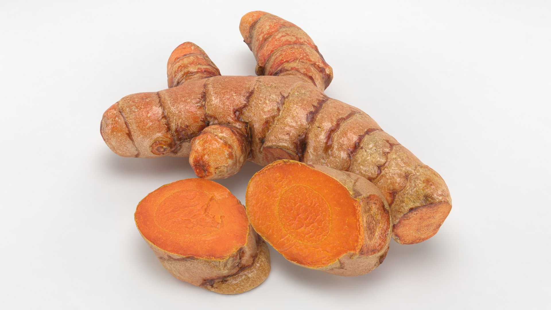 Whole Turmeric And Slices V1 3D Model - TurboSquid 1864938