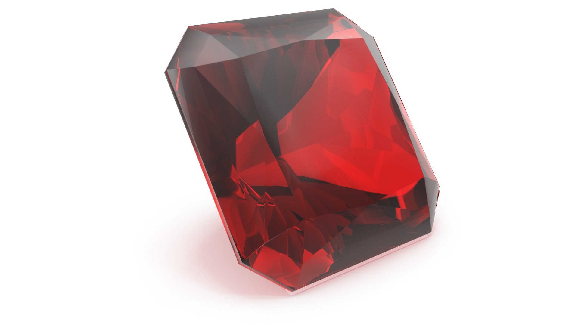Radiant Cut Ruby 3D model - TurboSquid 1870019