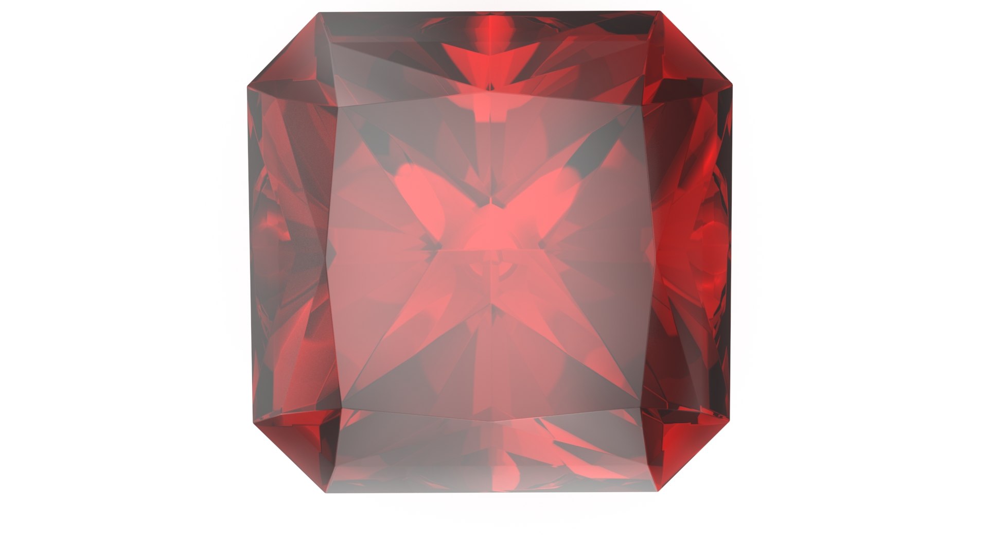 Radiant Cut Ruby 3D Model - TurboSquid 1870019