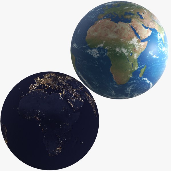 Earth day night 3D model - TurboSquid 1388909