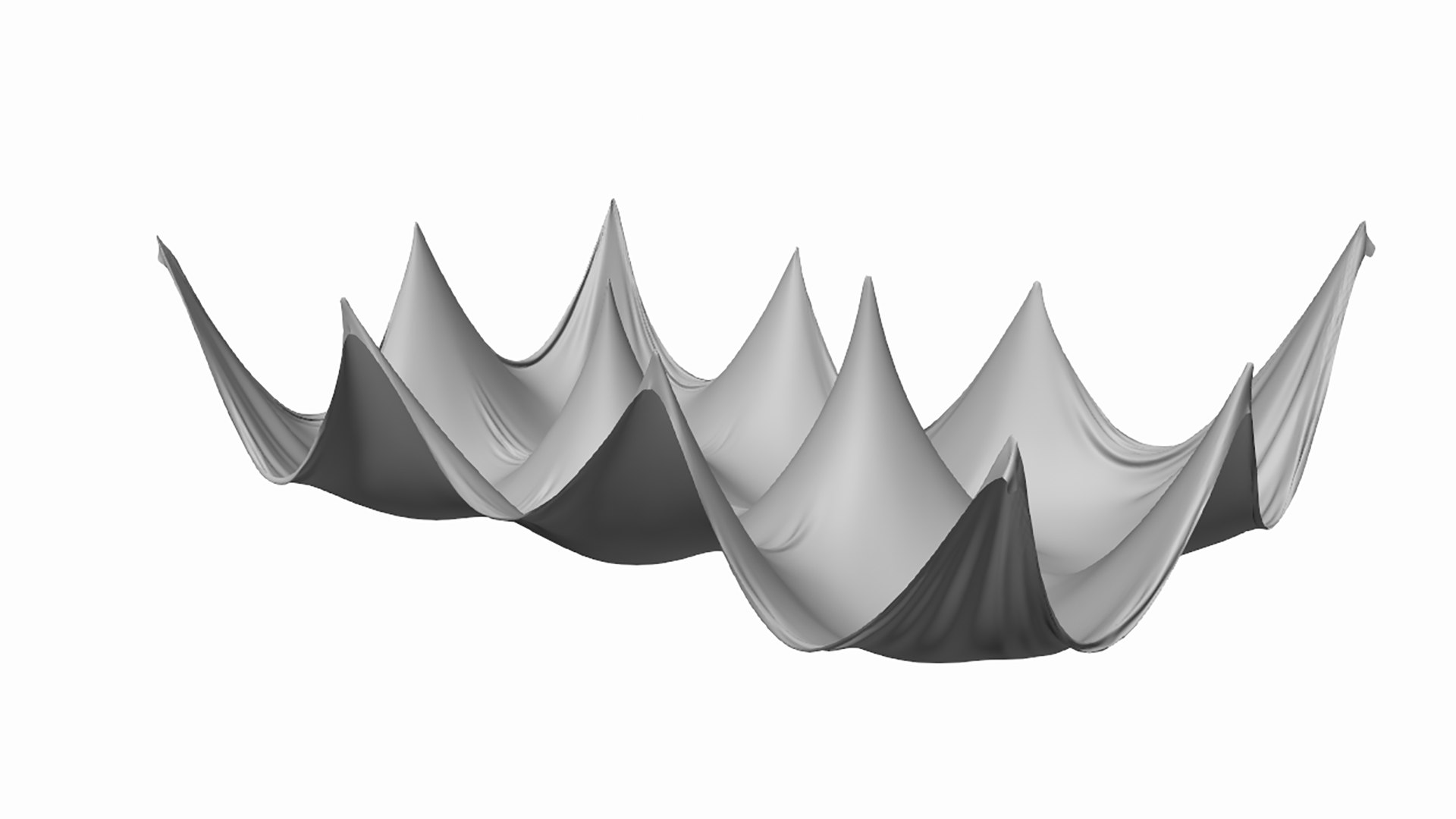 Pack Of 12 Cloth Canopy 3D Model - TurboSquid 2366492