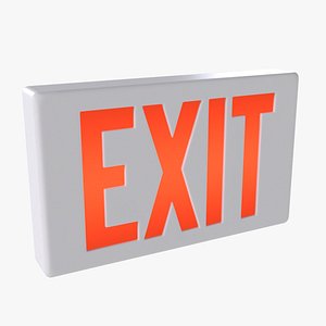 3D Exit Sign Models - Browse & Download Formats - TurboSquid