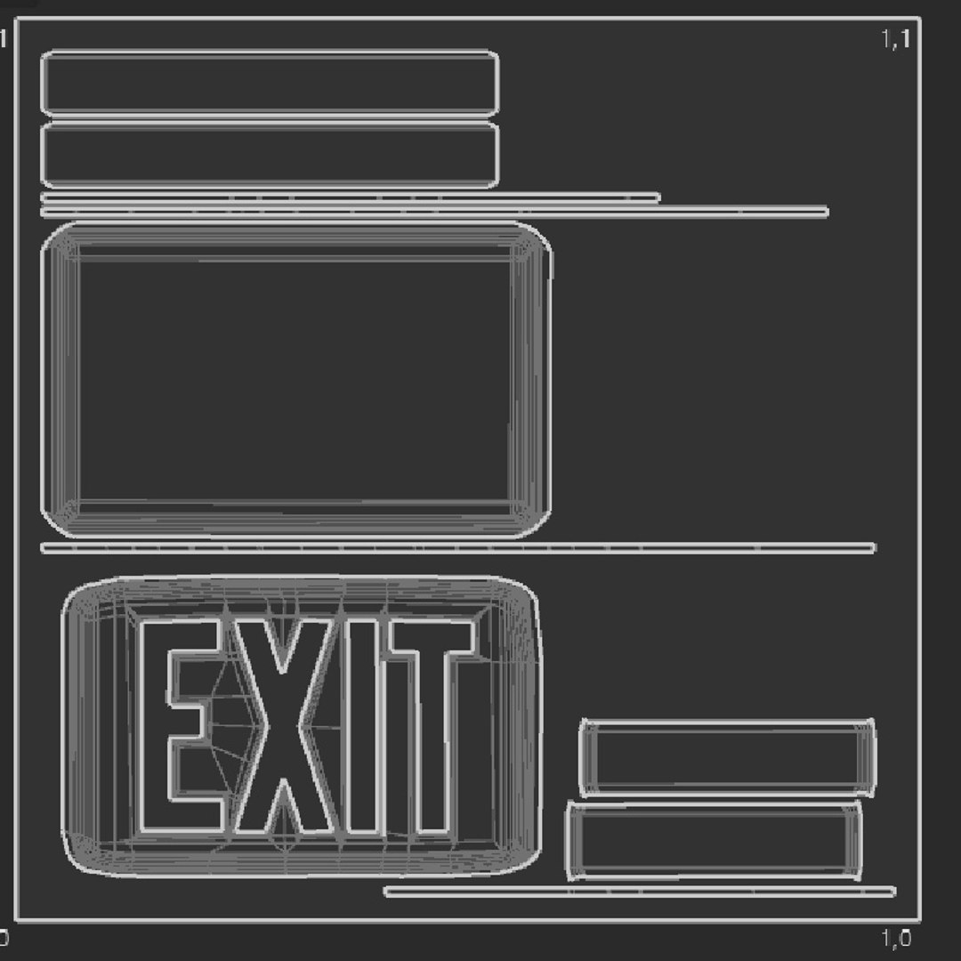 3D Exit Sign - TurboSquid 2262821