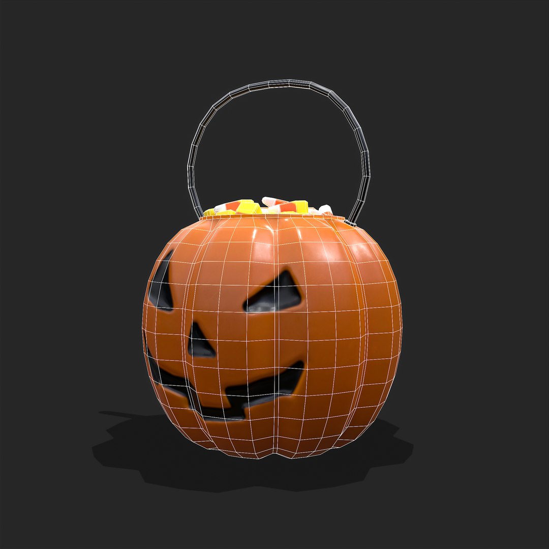 Pumpkin Candy Pail 3D - TurboSquid 1806413