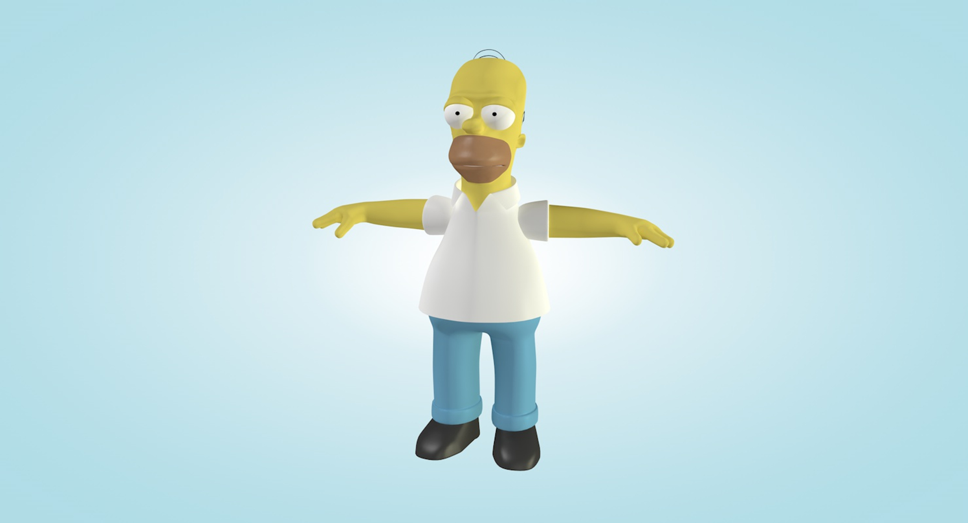 Homer Simpson Rigged Character 3d Model