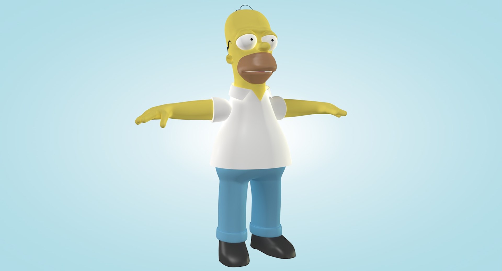 Homer Simpson Rigged Character 3d Model