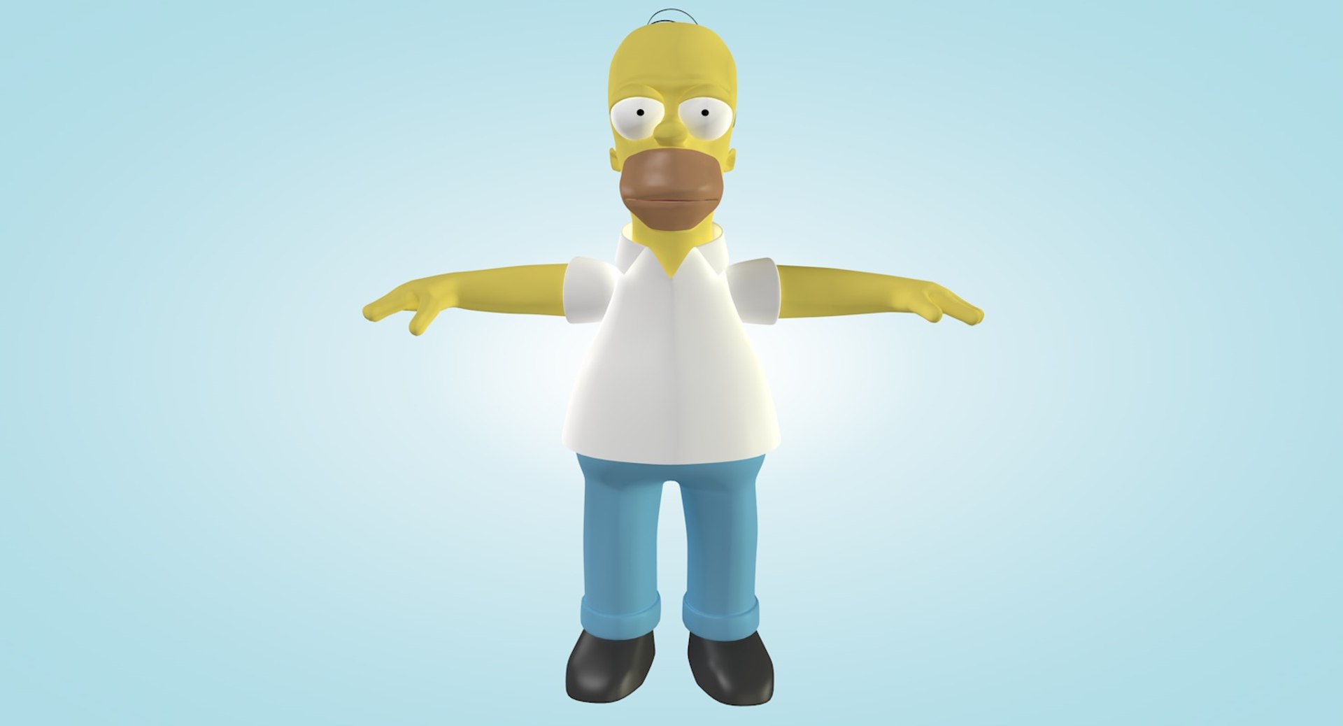 Homer Simpson Rigged Character 3d Model