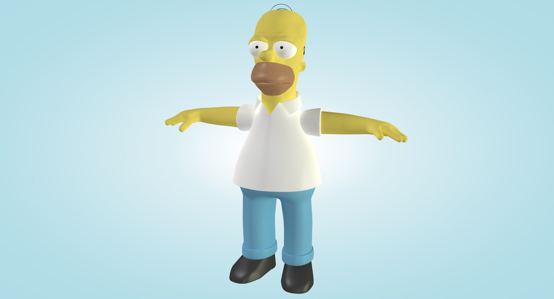 Homer Simpson Rigged Character 3d Model
