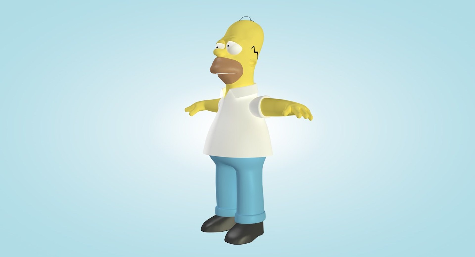 Homer Simpson Rigged Character 3d Model