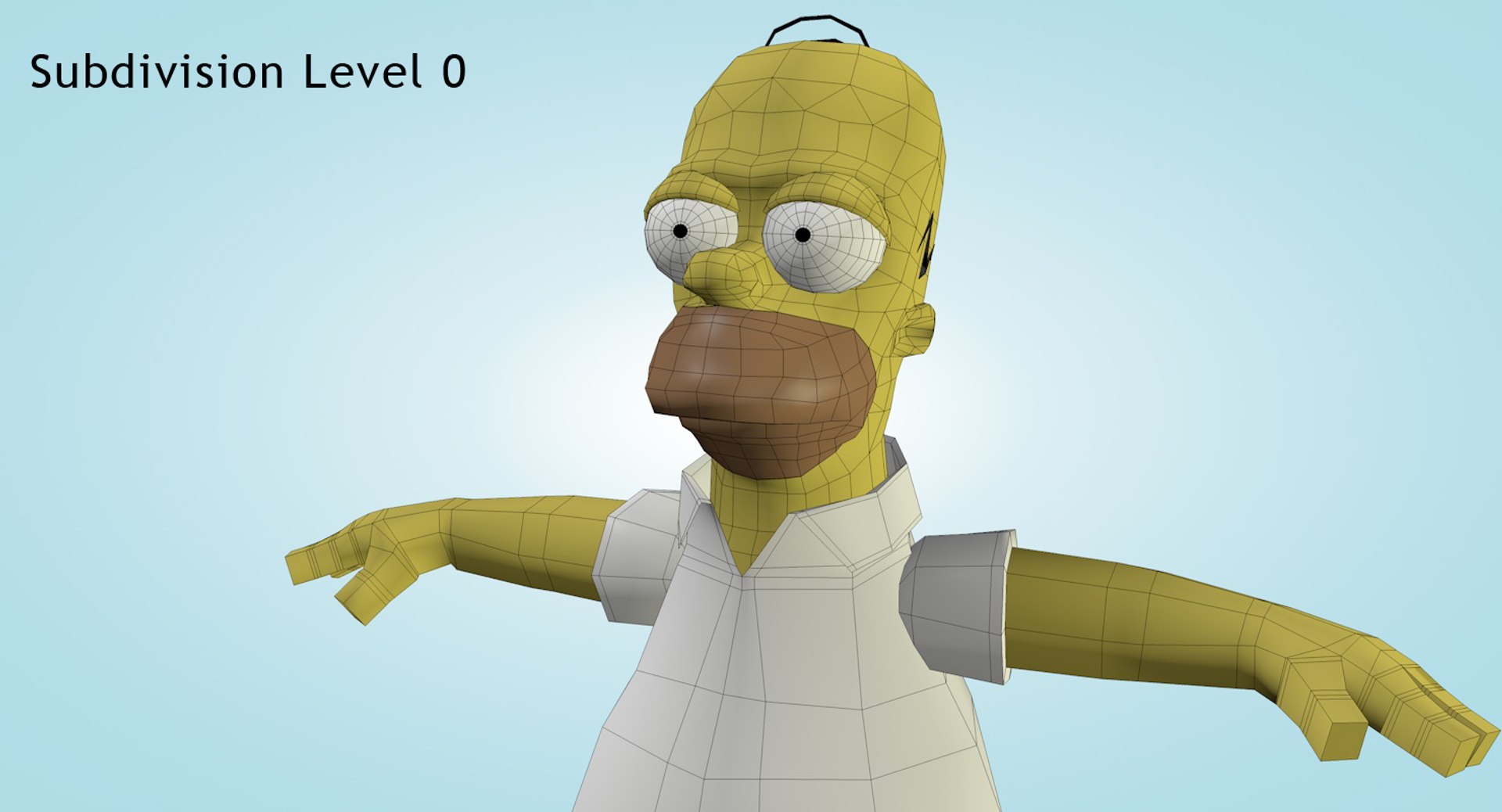 Homer Simpson Rigged Character 3d Model