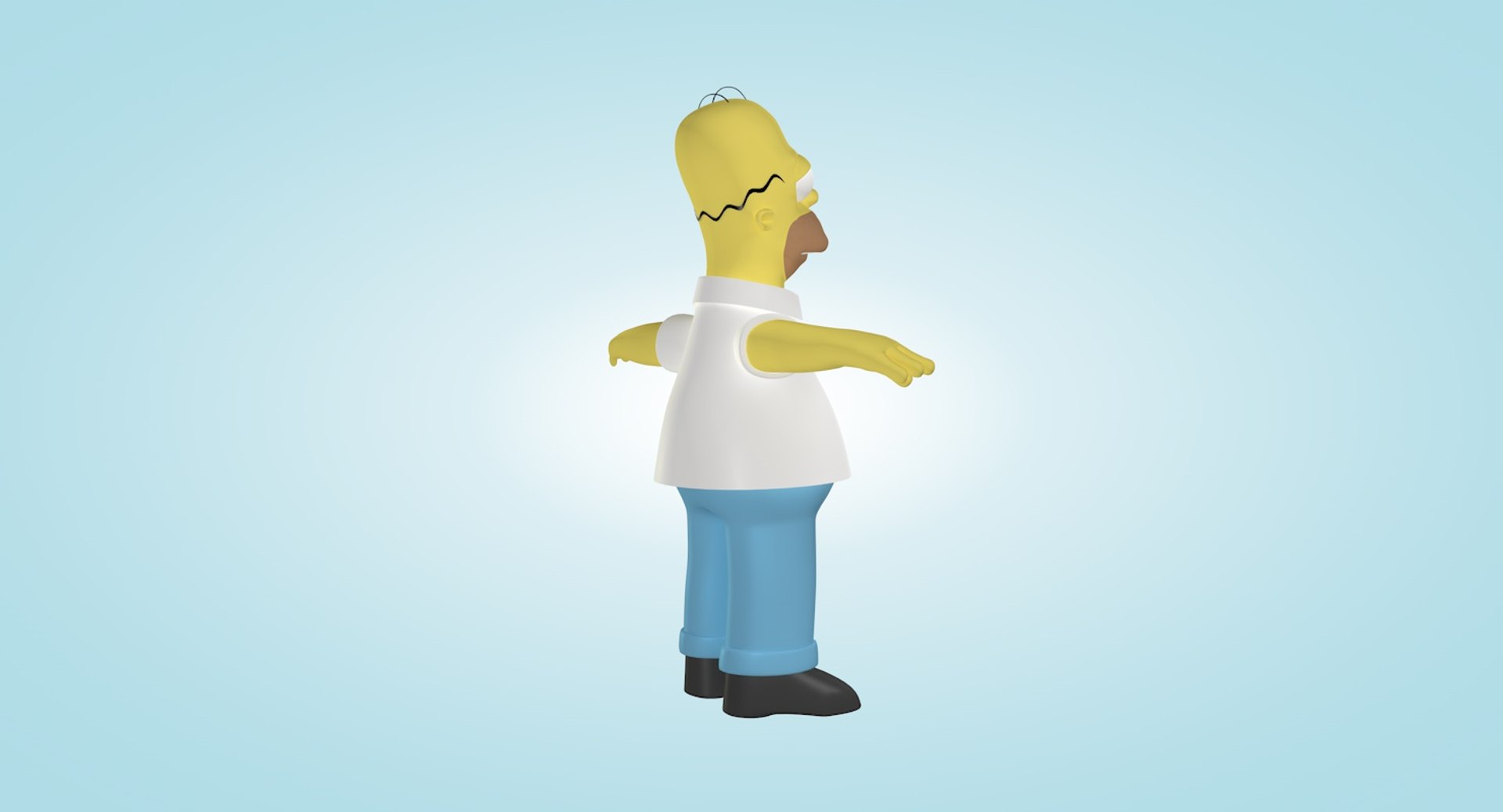 Homer Simpson Rigged Character 3d Model