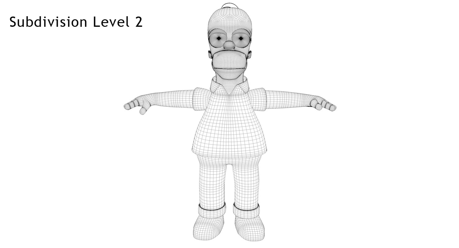 Homer Simpson Rigged Character 3d Model