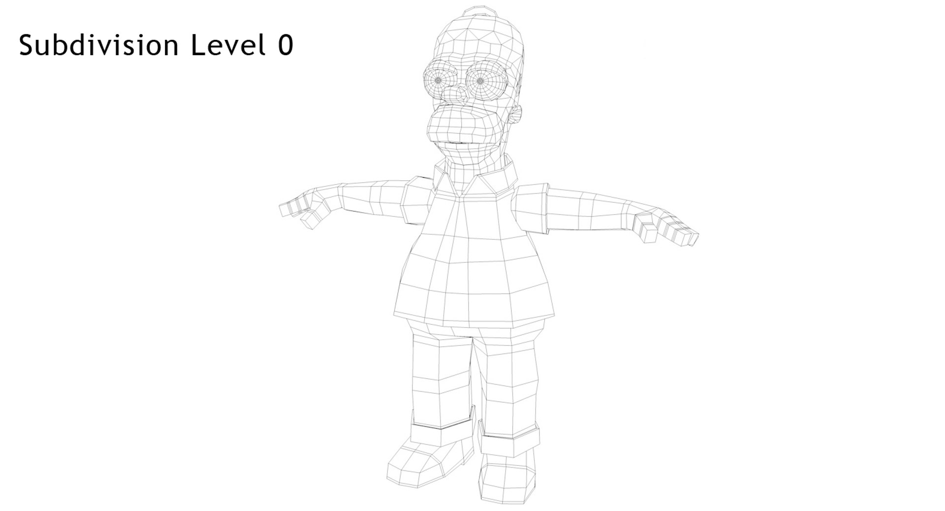 Homer Simpson Rigged Character 3d Model