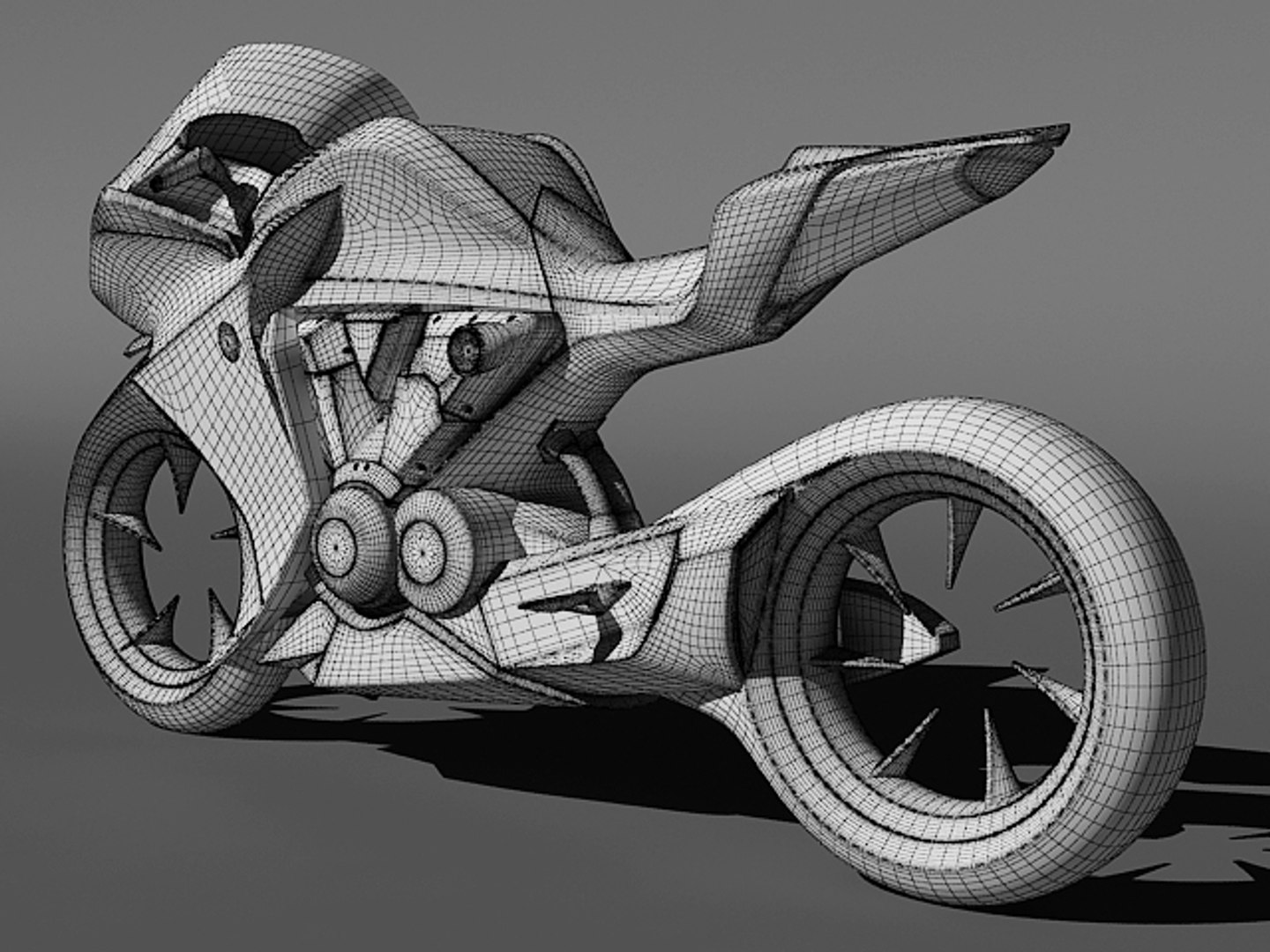 Concept Bike Honda V4 3d Max