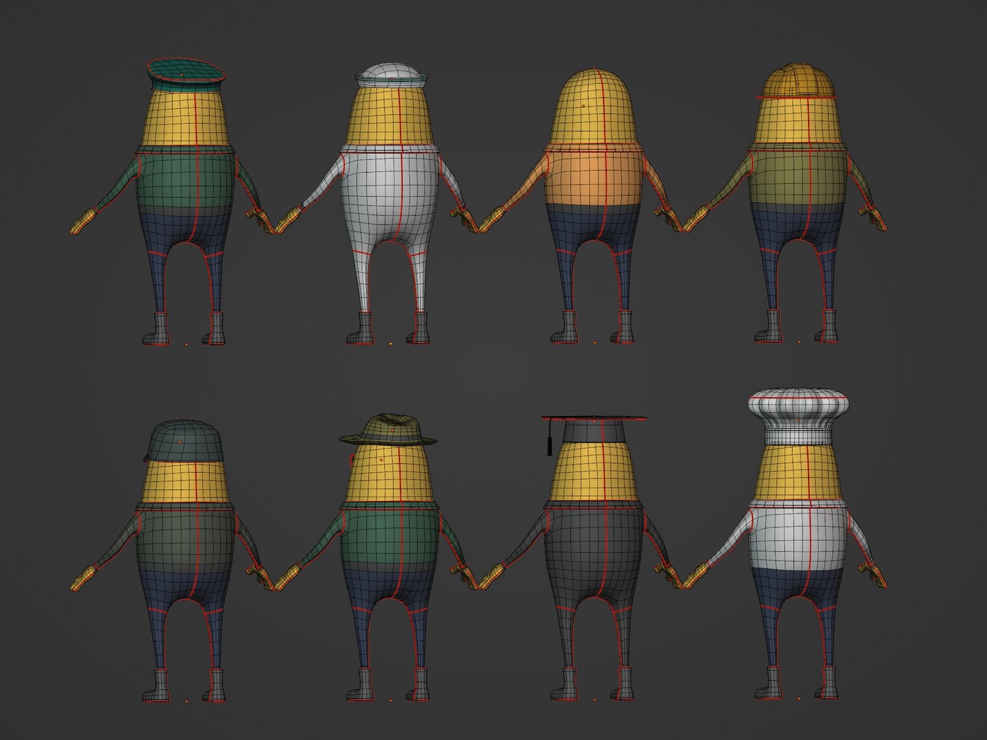 Cartoon Stickman - Pack 3D Model - TurboSquid 1940157