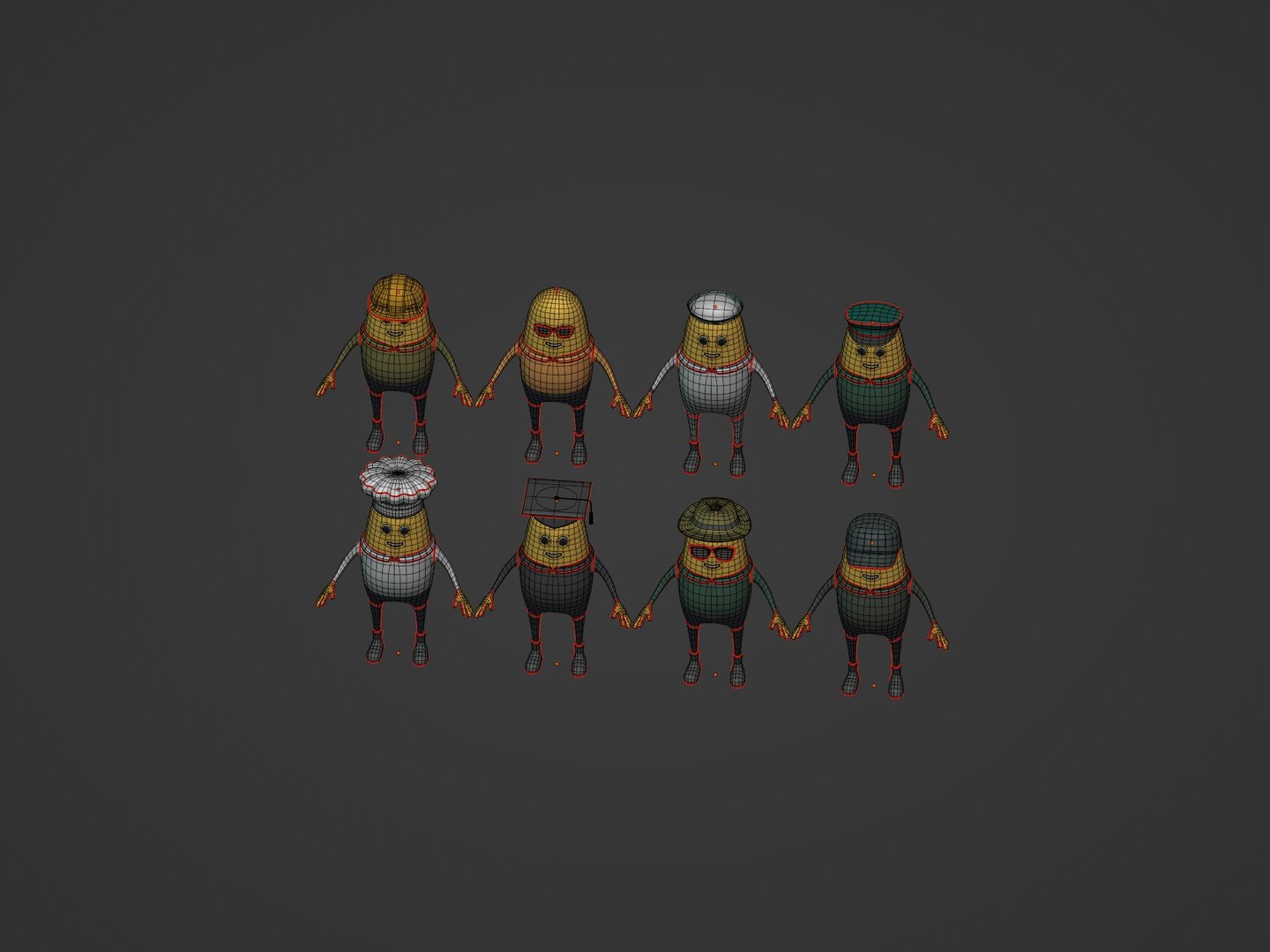 Cartoon Stickman - Pack 3D Model - TurboSquid 1940157