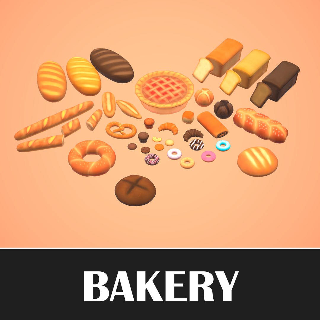Bakery - Stylized Food Pack 3D - TurboSquid 1893183