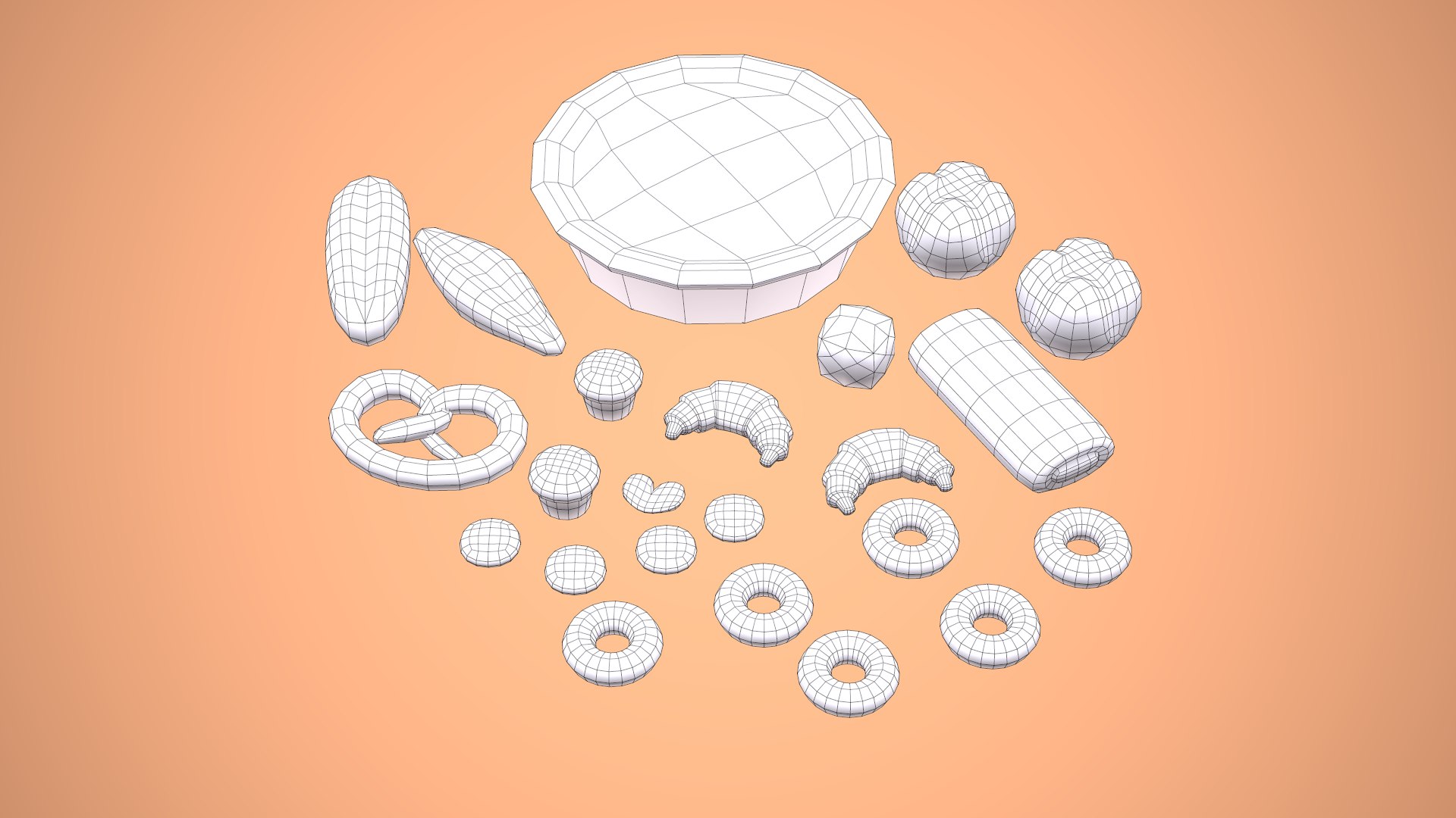 Bakery - Stylized Food Pack 3D - TurboSquid 1893183