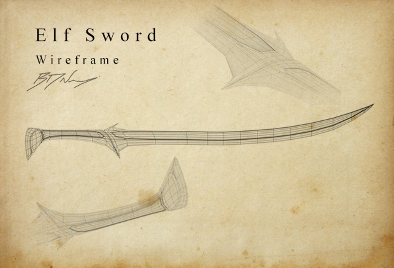 Asset Swords Elfs 3D Model - TurboSquid 1588262