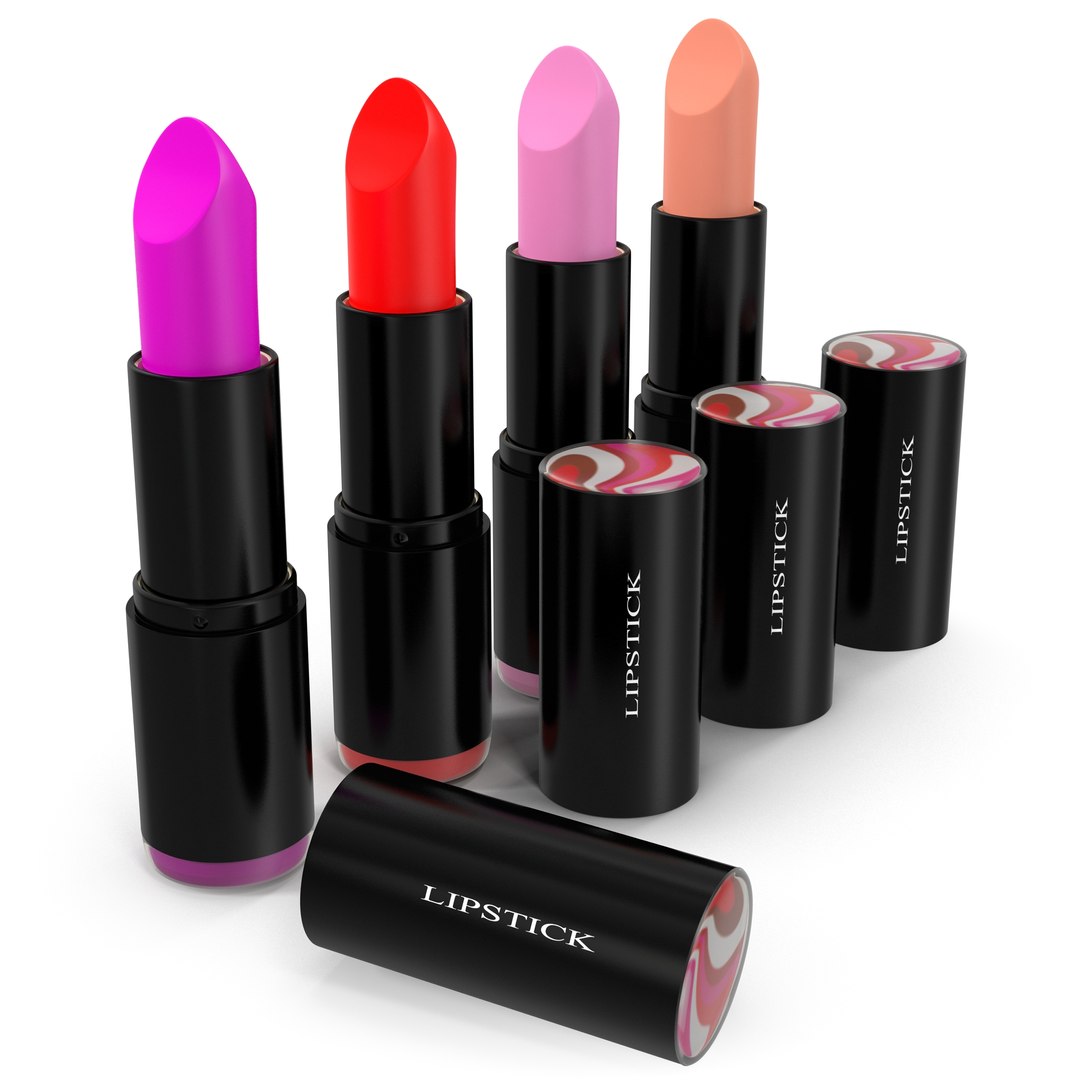 Lipstick Colors Realistic 3d Model