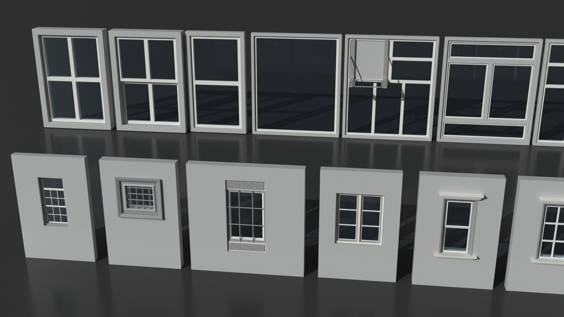Windows Collection - 150 Pieces 3D Model - TurboSquid 2040933