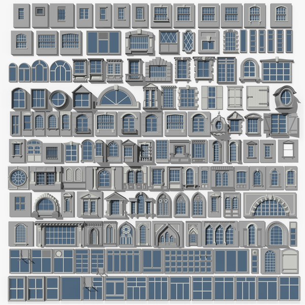 3d windows bars model