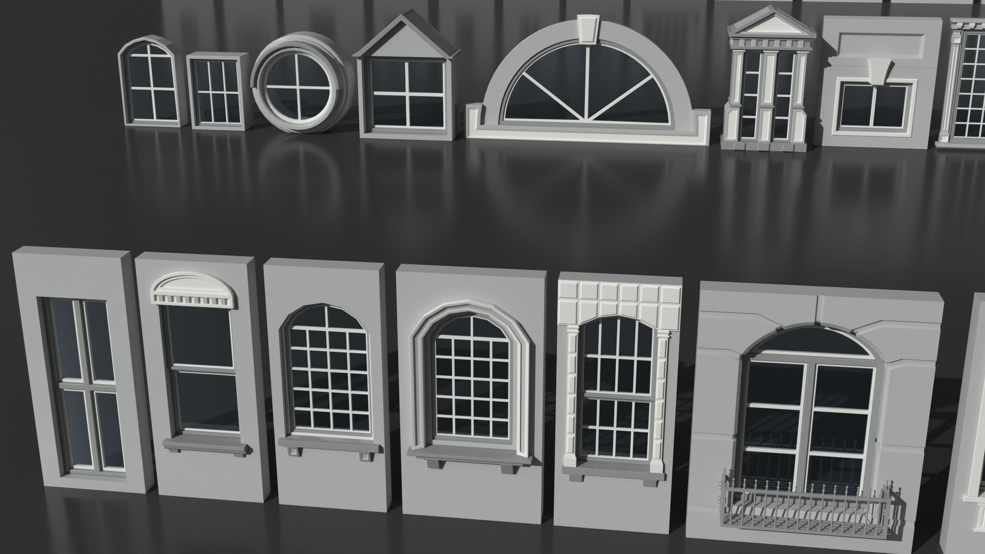 Windows Collection - 150 Pieces 3D Model - TurboSquid 2040933