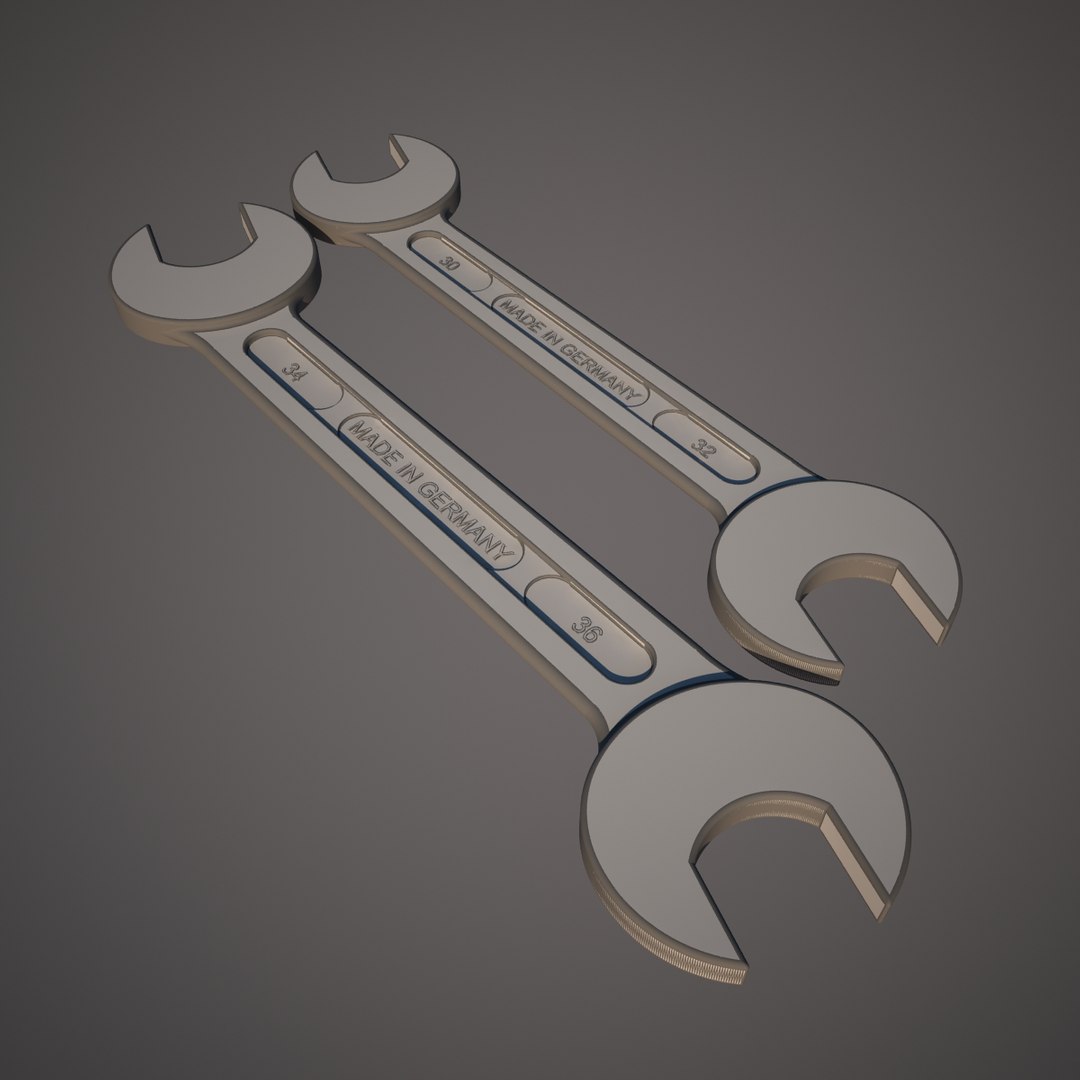 3d Wrench Set 8 Model