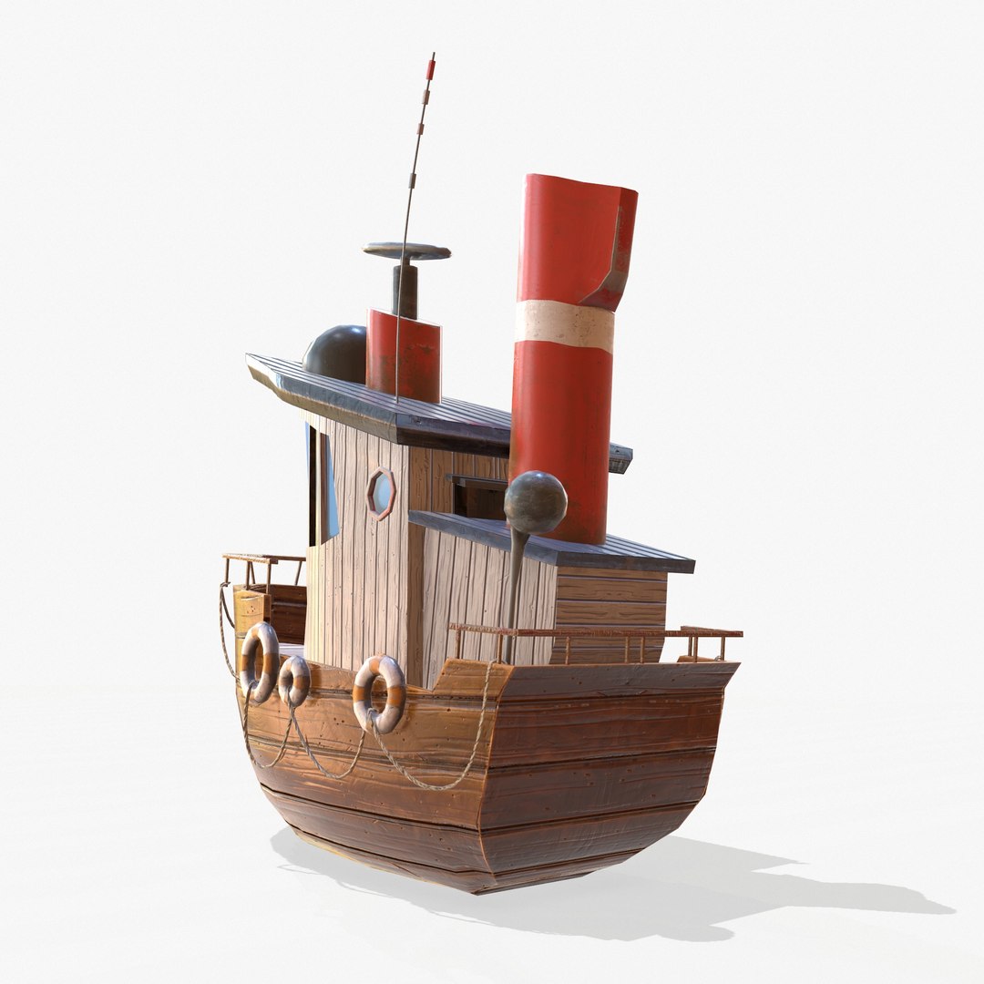 Cartoon Mini Boat 3D Model - TurboSquid 1781014