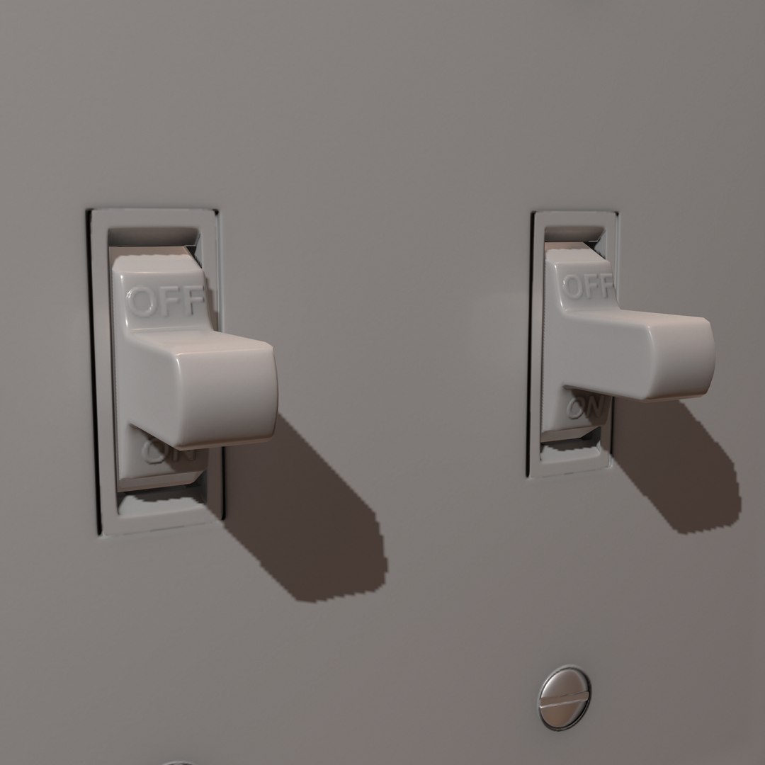 3D Single - Dual Light Switch - TurboSquid 1528597
