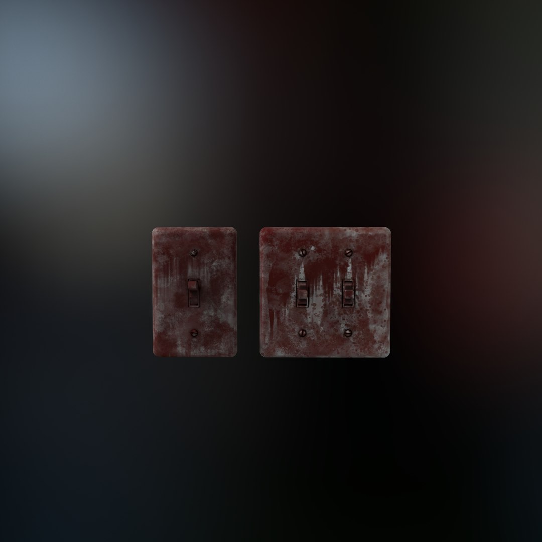 3D single - dual light switch - TurboSquid 1528597