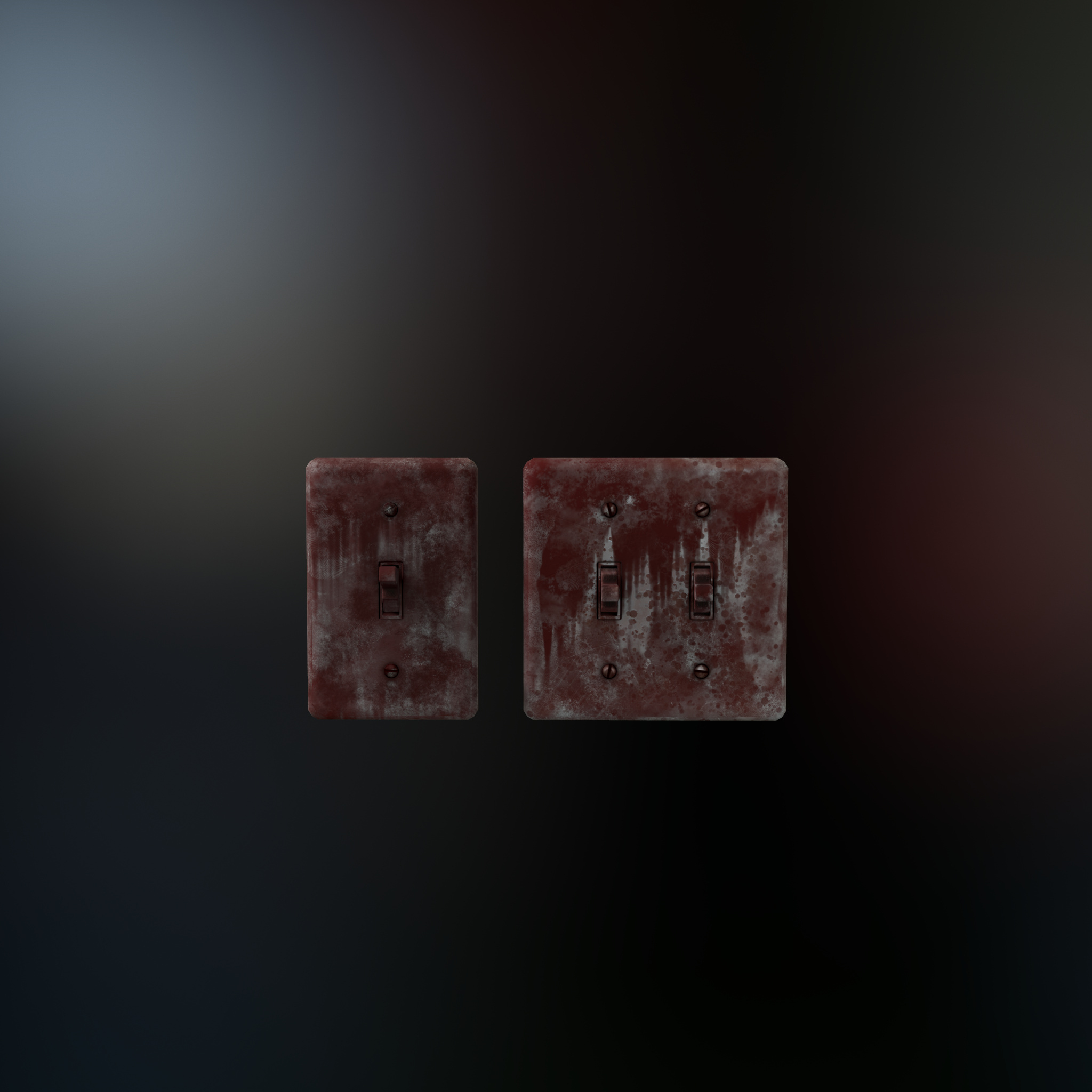 3D single - dual light switch - TurboSquid 1528597