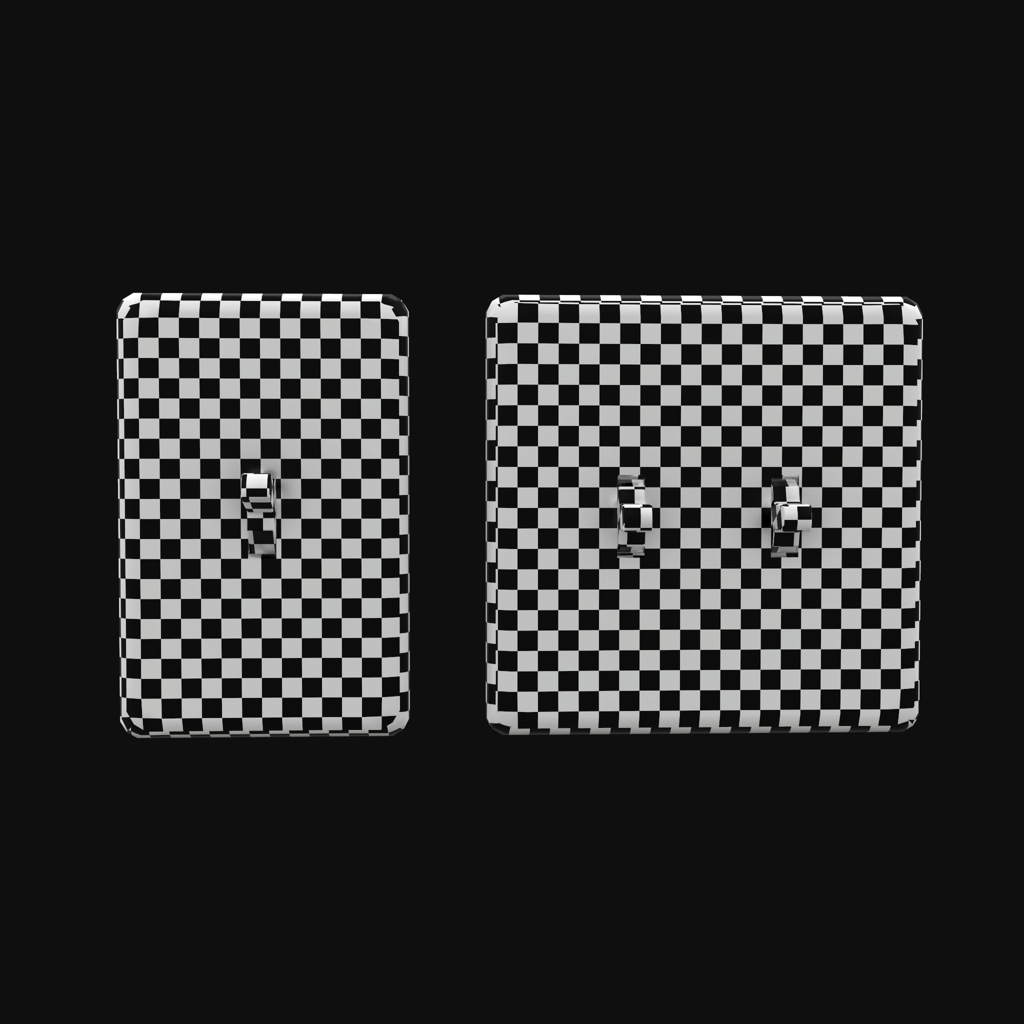 3D single - dual light switch - TurboSquid 1528597