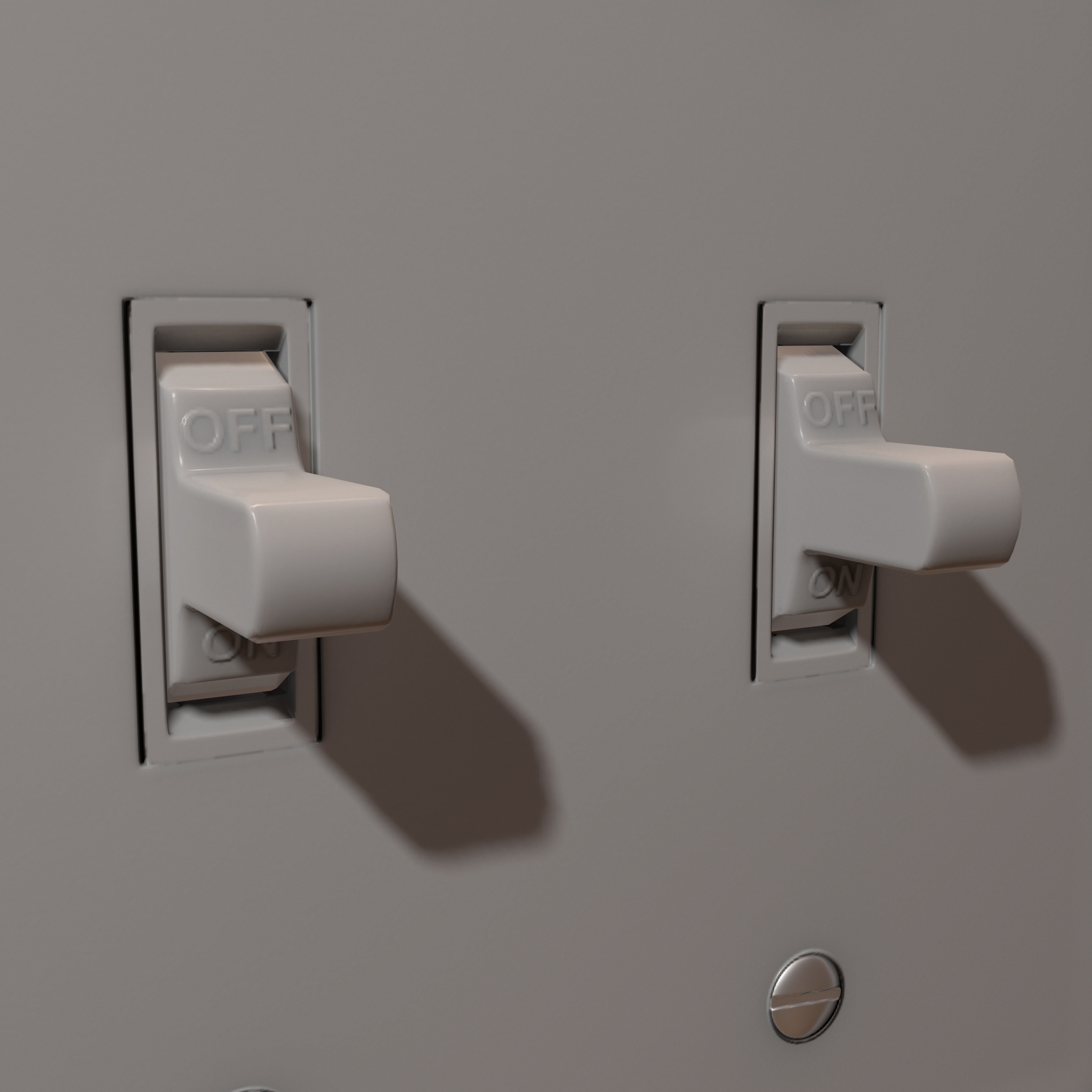 3D single - dual light switch - TurboSquid 1528597