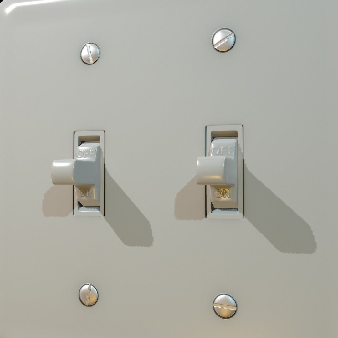 3D Single - Dual Light Switch - TurboSquid 1528597