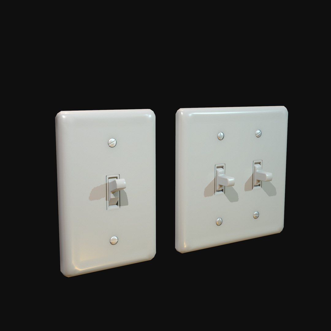 3D Single - Dual Light Switch - TurboSquid 1528597
