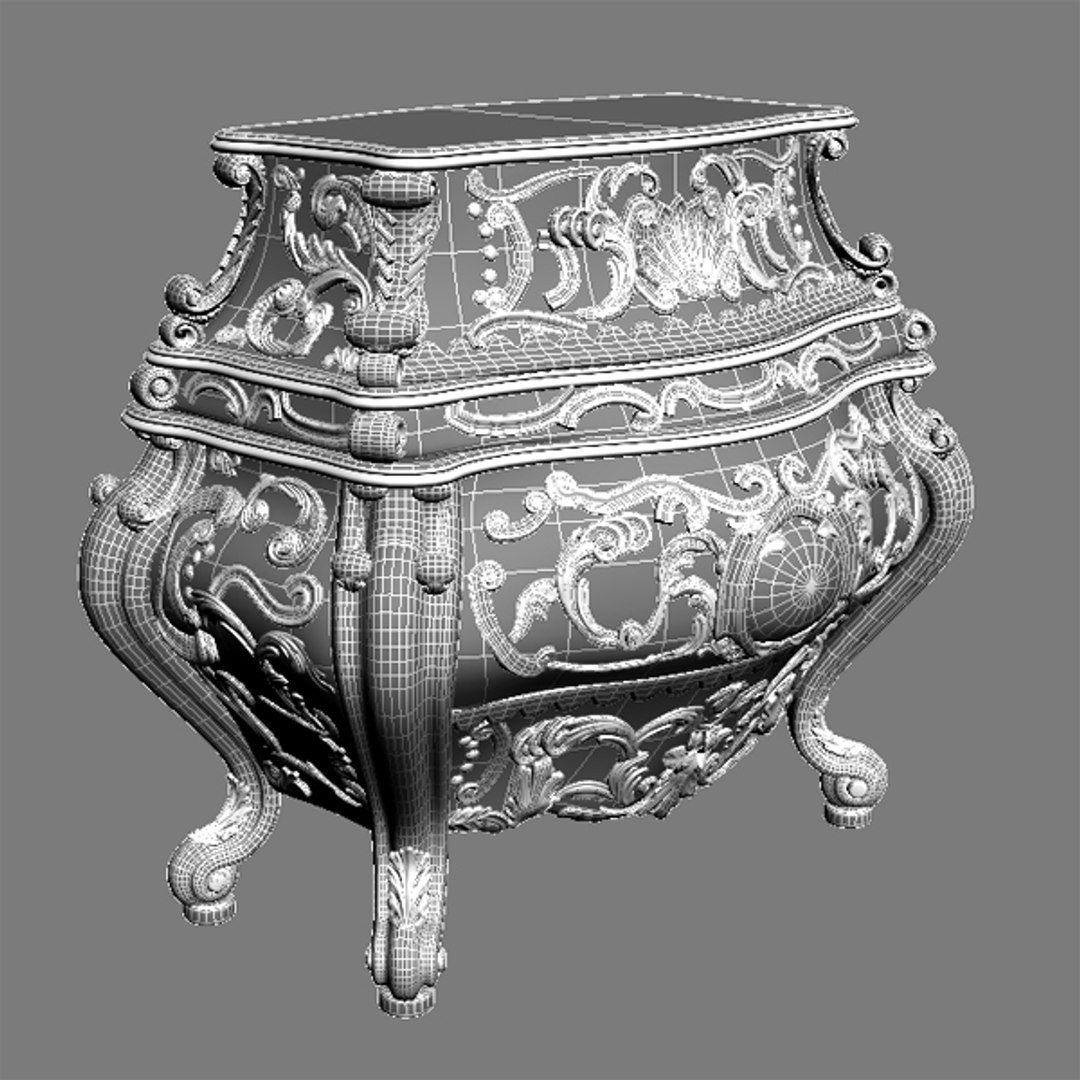 Ornate Baroque 3d Model