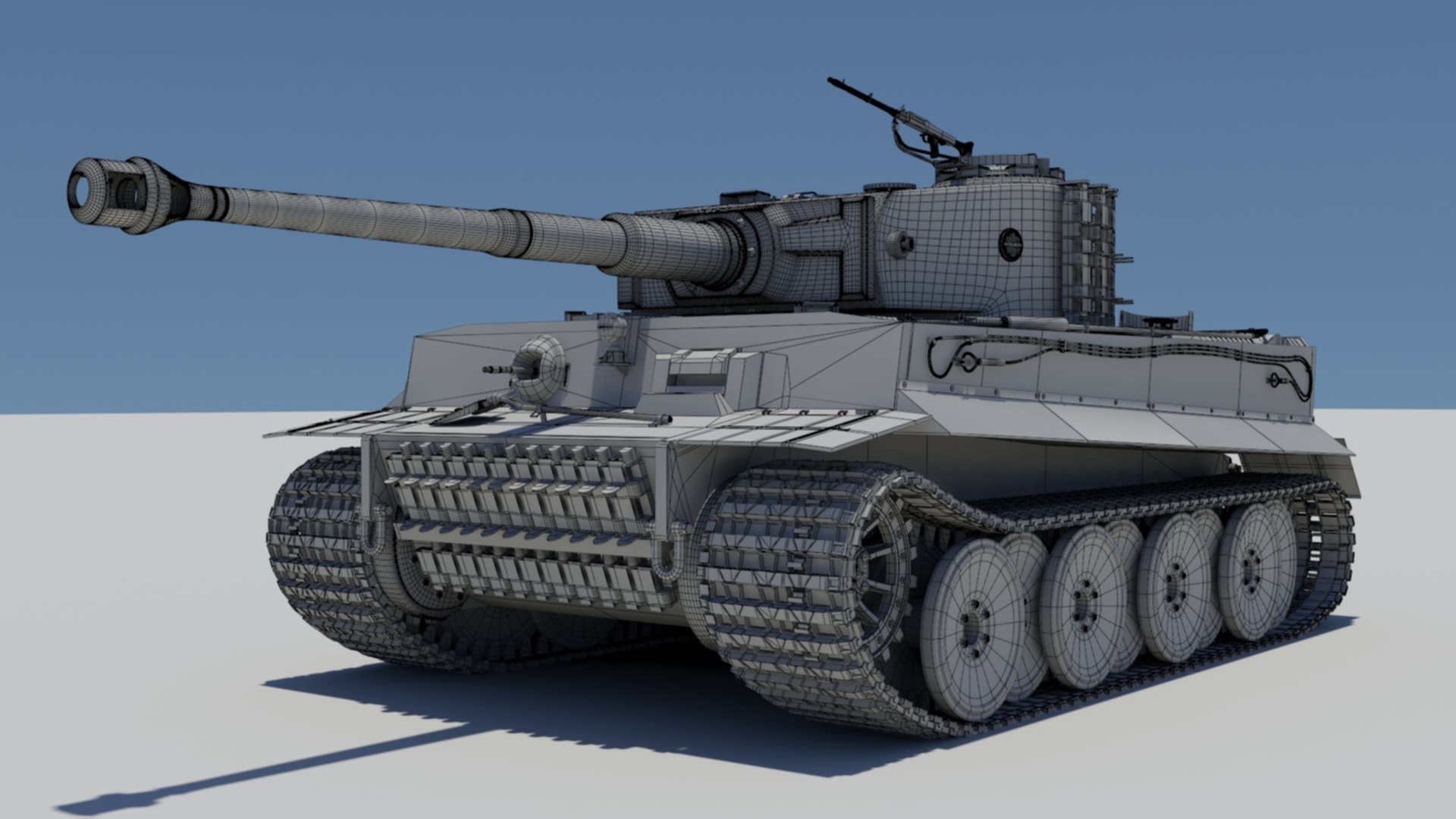 3d tiger tank model