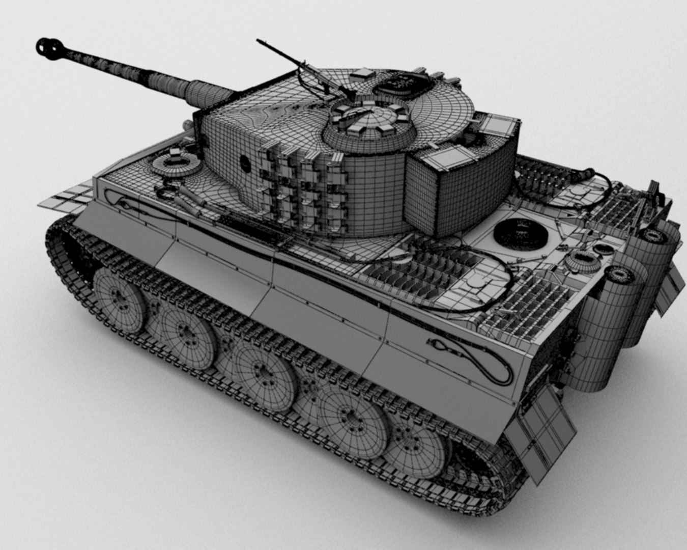 3d tiger tank model
