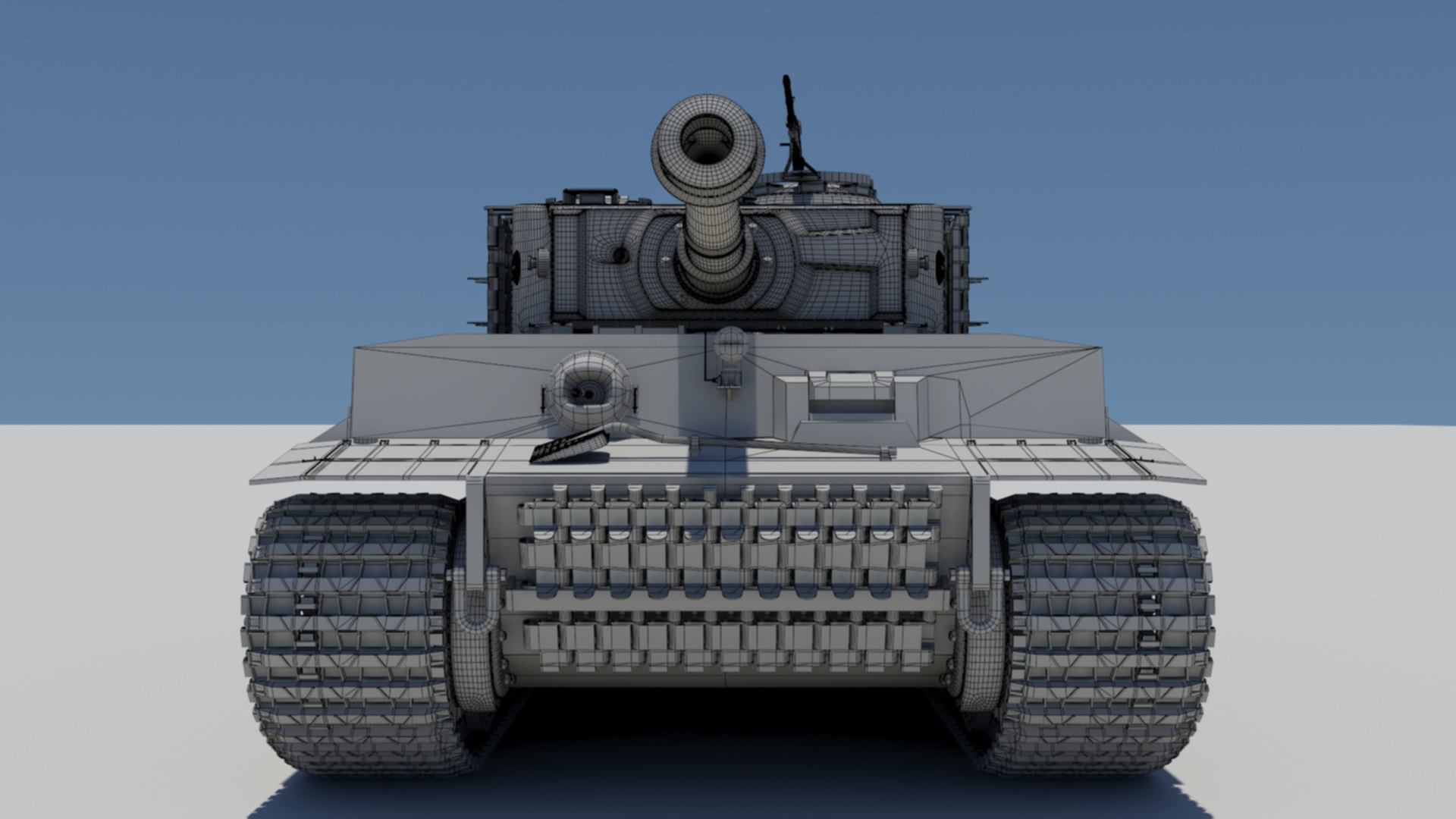 3d tiger tank model