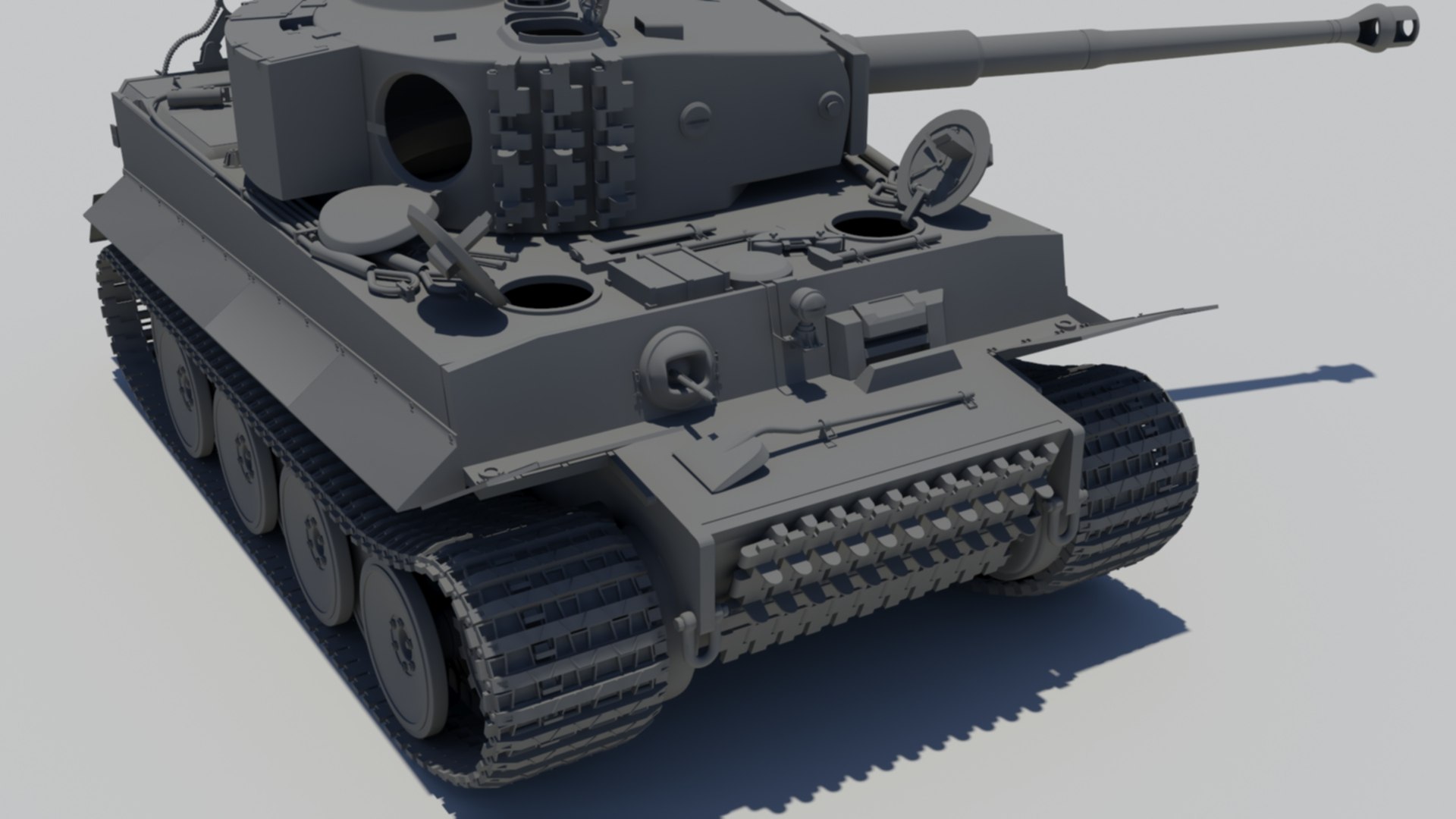 3d tiger tank model