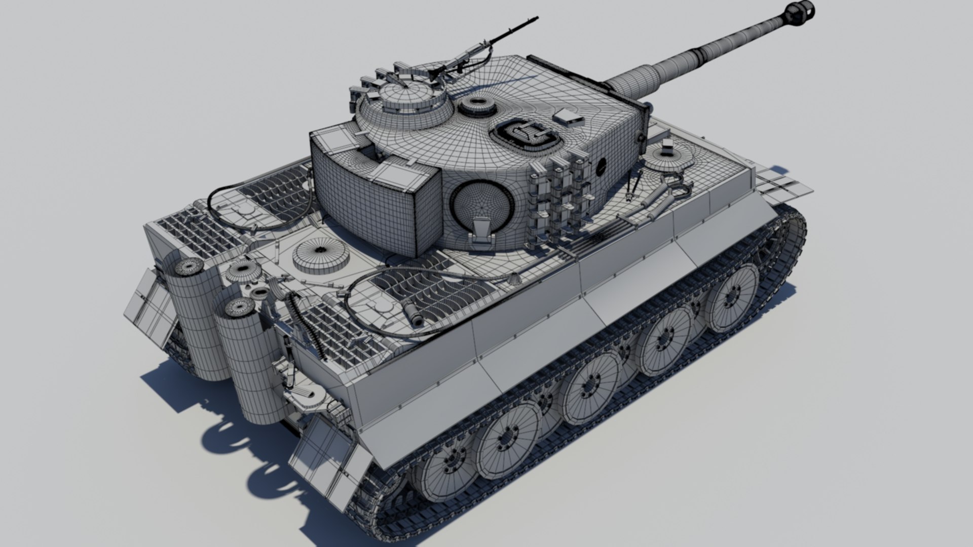 3d tiger tank model