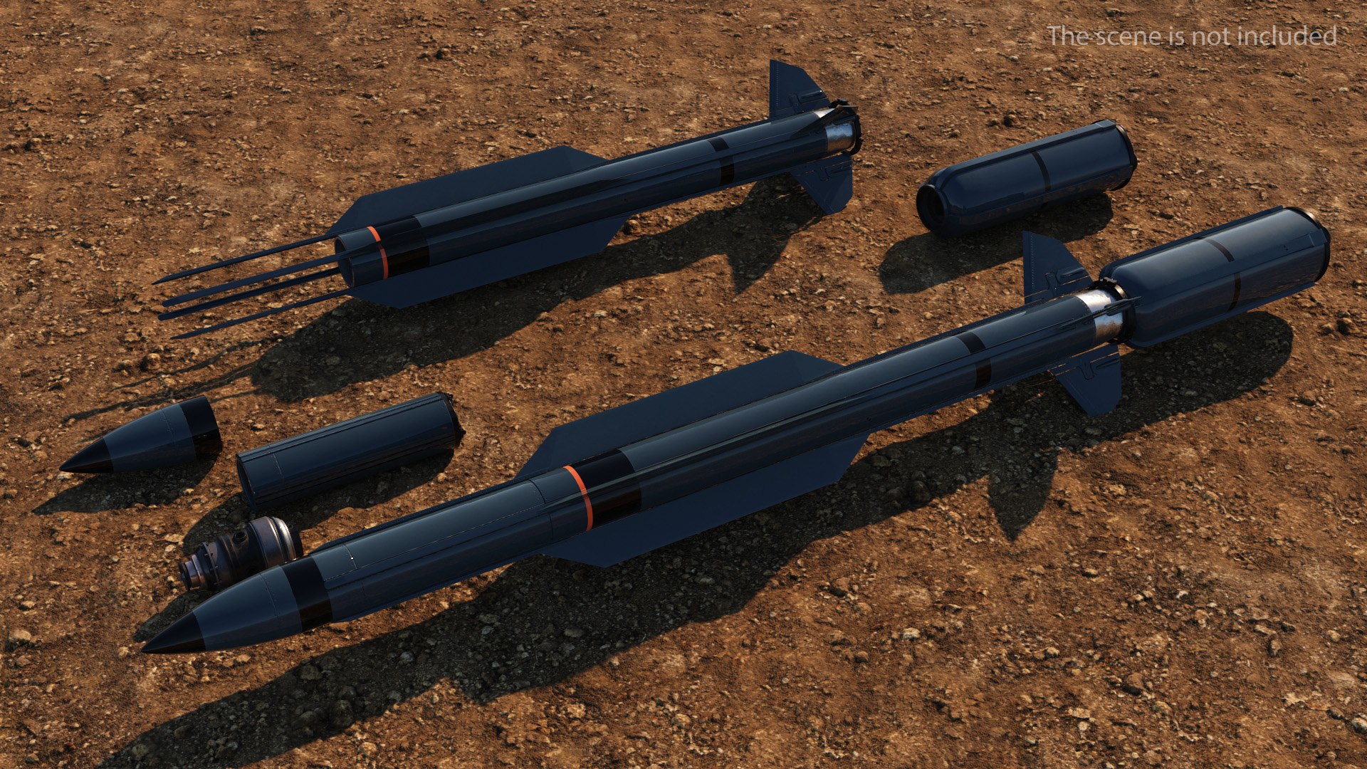 3D Sam Missile Set - TurboSquid 1623888