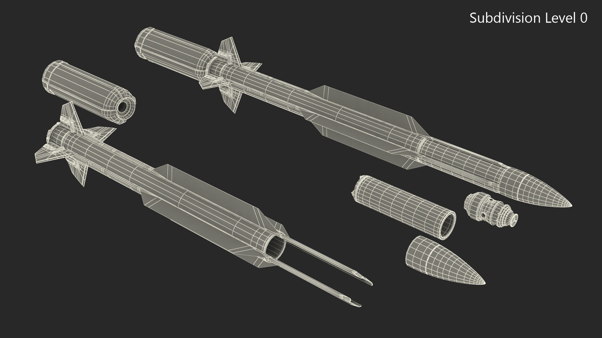3D sam missile set - TurboSquid 1623888