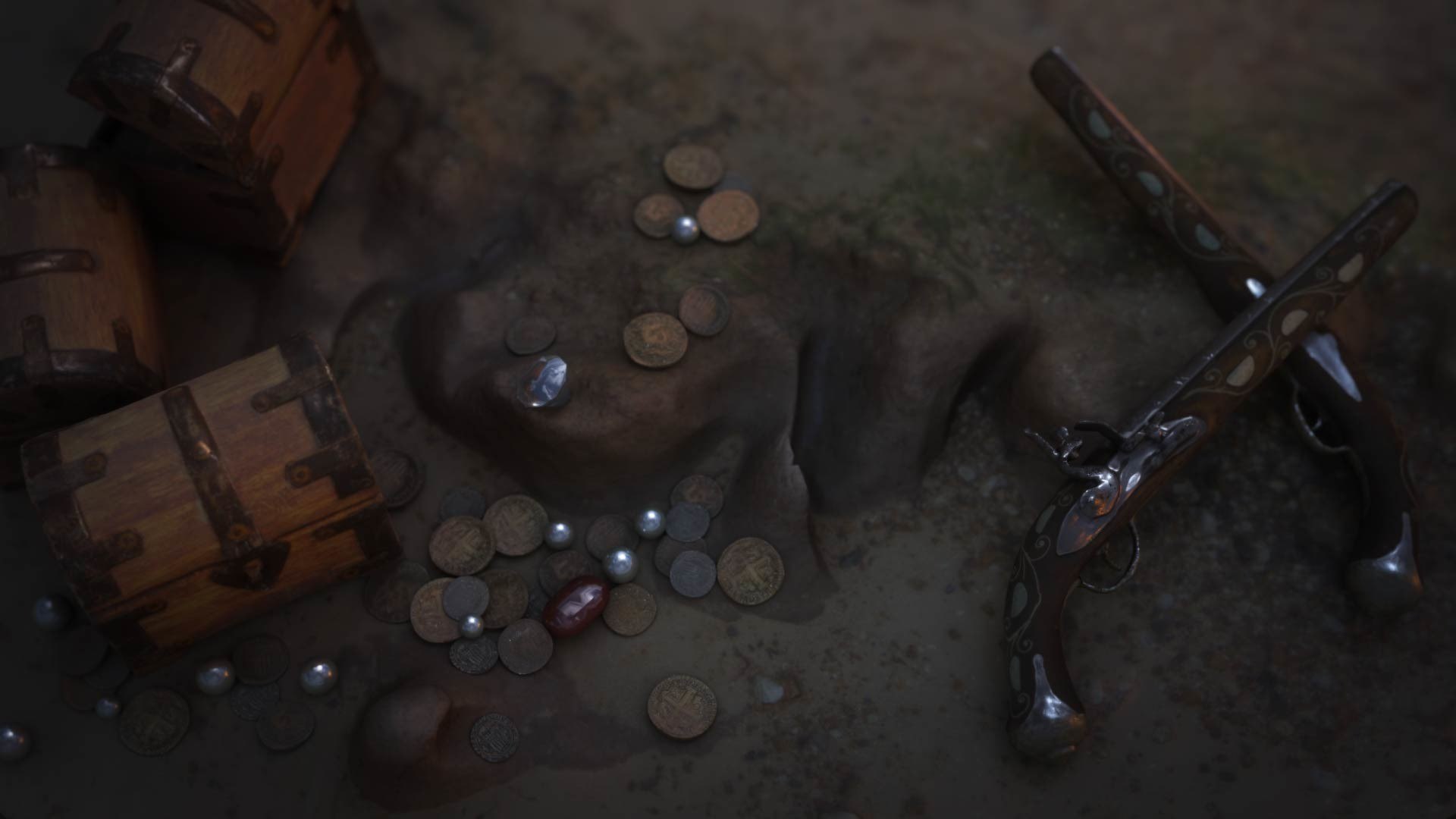 3D pirate wooden treasure model - TurboSquid 1377865