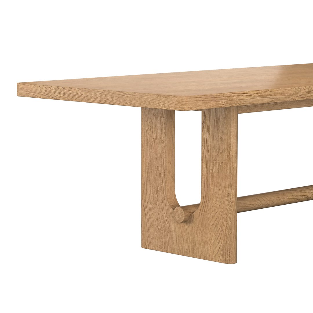 3D BRETON RECTANGULAR EXTENSION DINING TABLE Model - TurboSquid 1971977