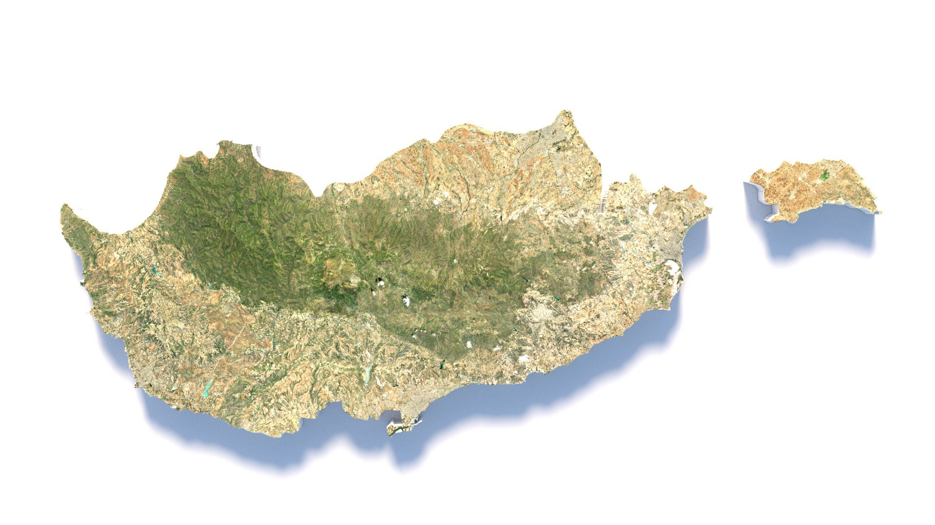3D Cyprus Terrain Map - TurboSquid 2336009