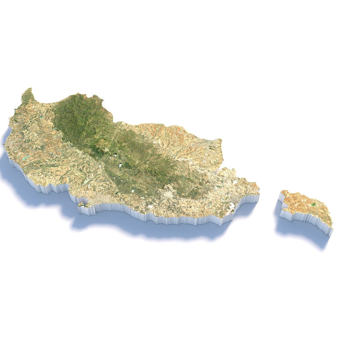 3D Cyprus Terrain Map - TurboSquid 2336009